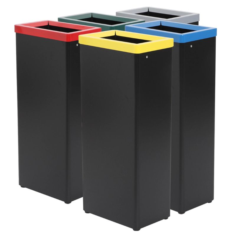 Afvalbak Staal voor Afval sorteren 42 Liter | Displayshop.nl